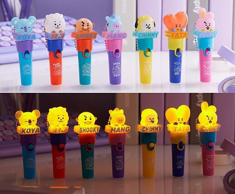 BT21 Lightstick Charm ( keyring keychain bts koya mang chimmy tata ...