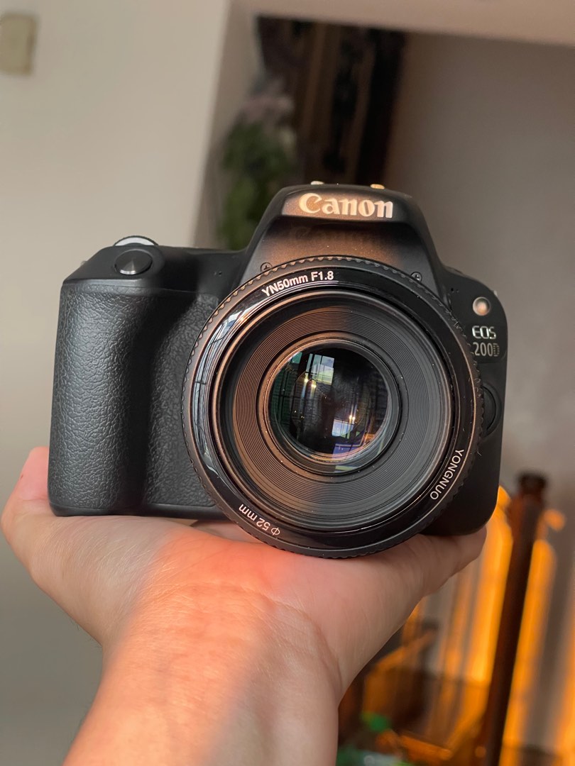 CANON EOS 200D WITH YONGNUO 50mm LENS., Photography, Cameras on Carousell