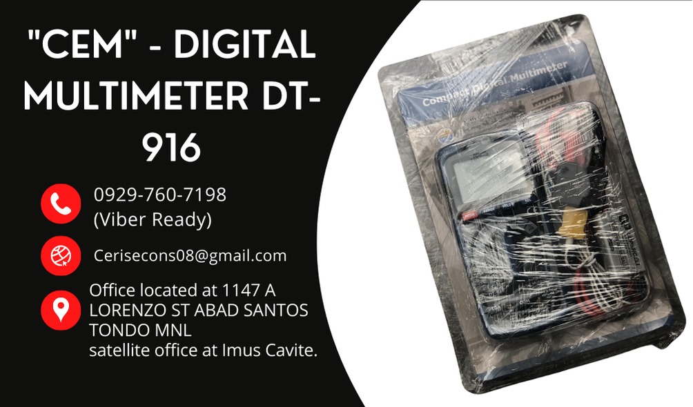 "CEM" Digital Multimeter DT-916, Commercial & Industrial, Construction ...