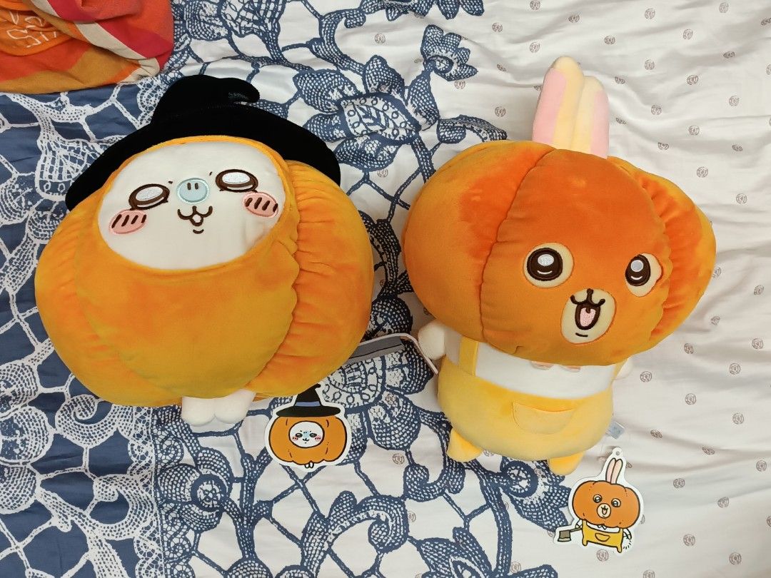 Chiikawa 南瓜系列萬聖節 Halloween 吉伊卡哇兔兔Usagi烏薩奇兔 哥 momonga小桃飛鼠巫婆 30-35cm大公仔 ...