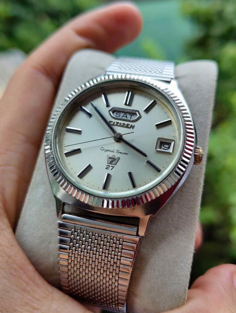 Rare Citizen Crystal Seven 27 Stones Mint Condition, Men's Fashion ...