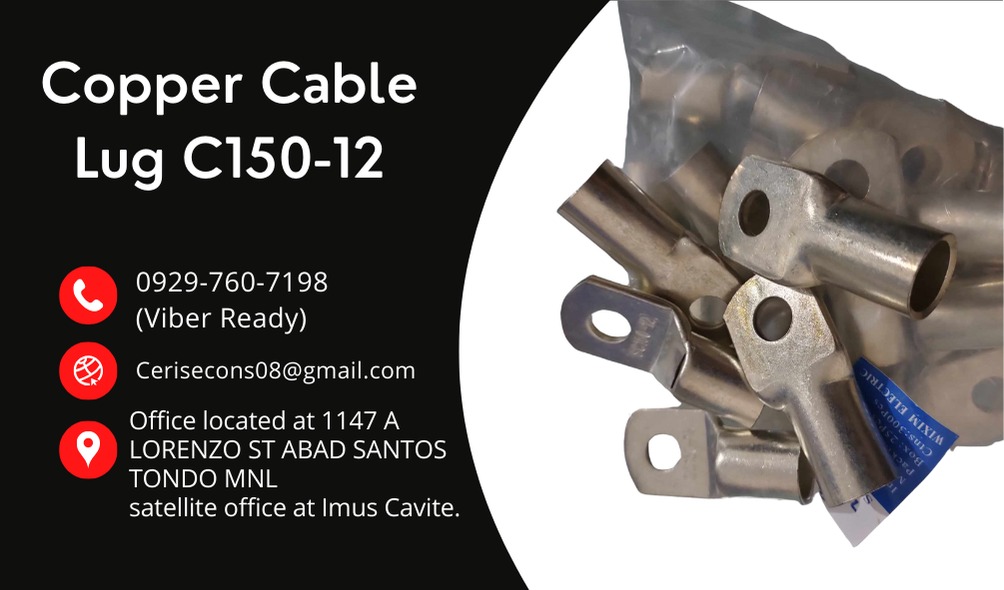 Copper Cable Lug C150-12, Commercial & Industrial, Construction Tools ...