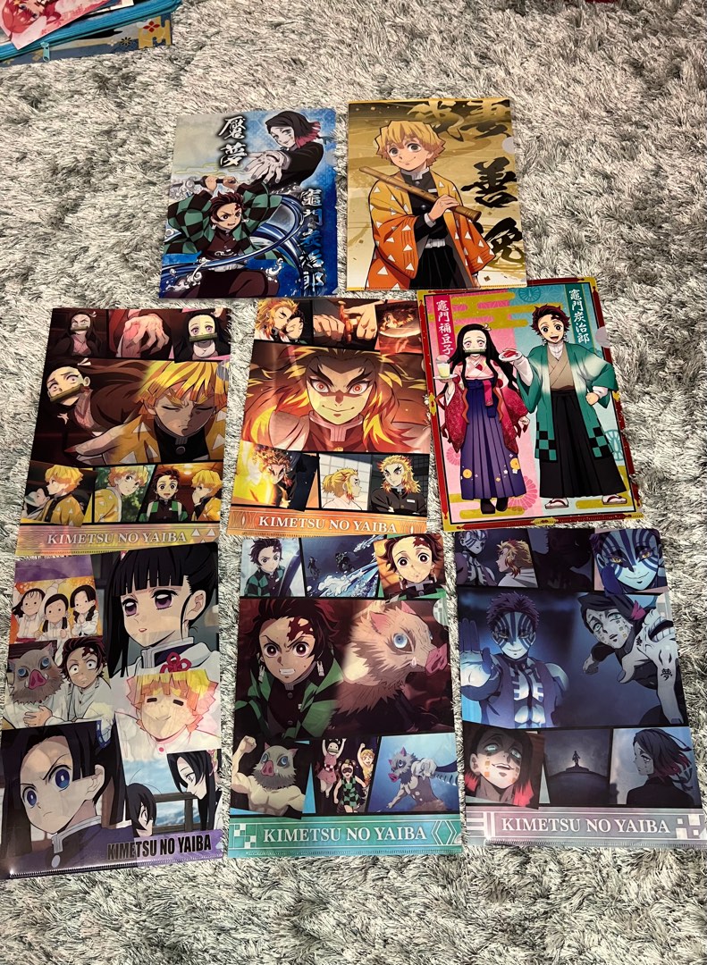 Demon slayer A4 Folder Mini booklet postcard, Hobbies & Toys ...