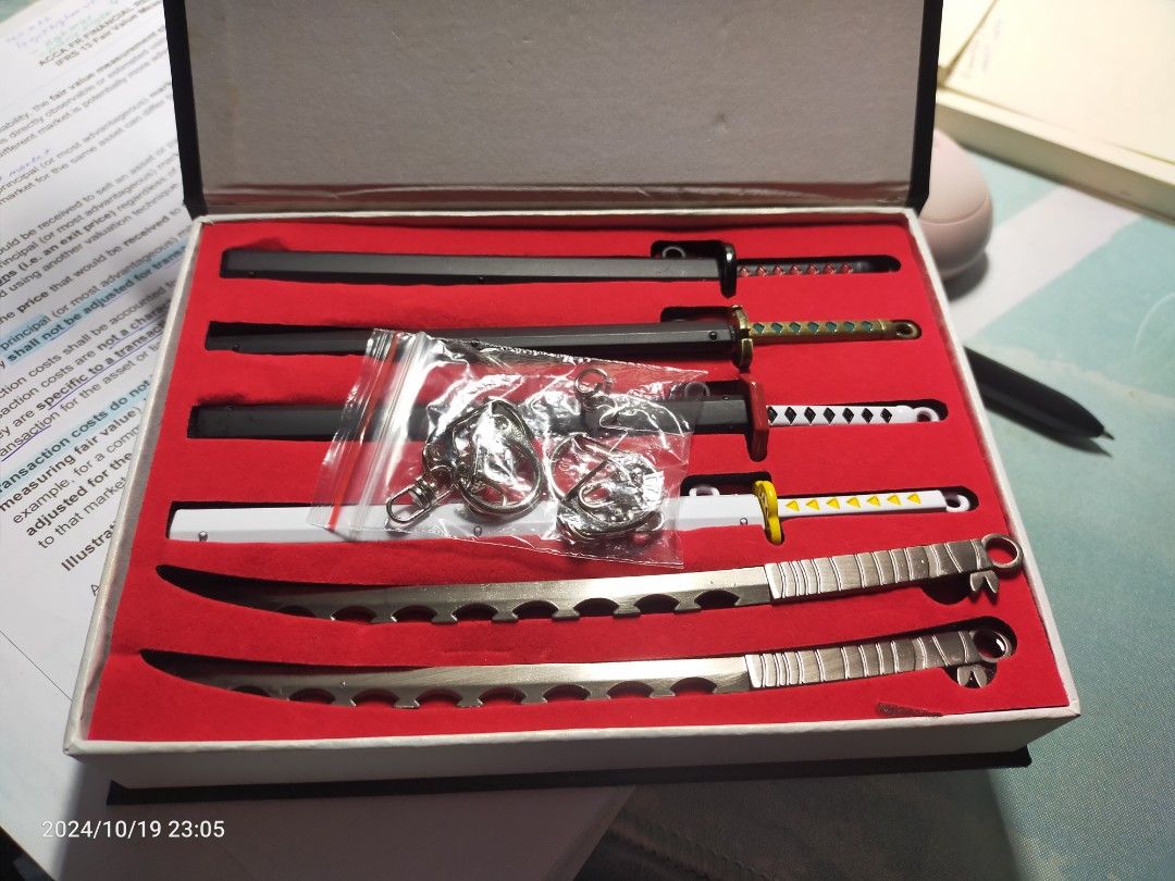 Demon slayer Kimetsu No Yaiba swords katana keychain replica 16 cm ...