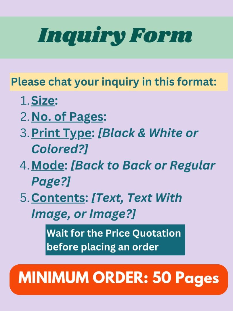 DOCUPRINT Document Print A5/A4/Short/Long Bond Paper Size - Minimum of ...