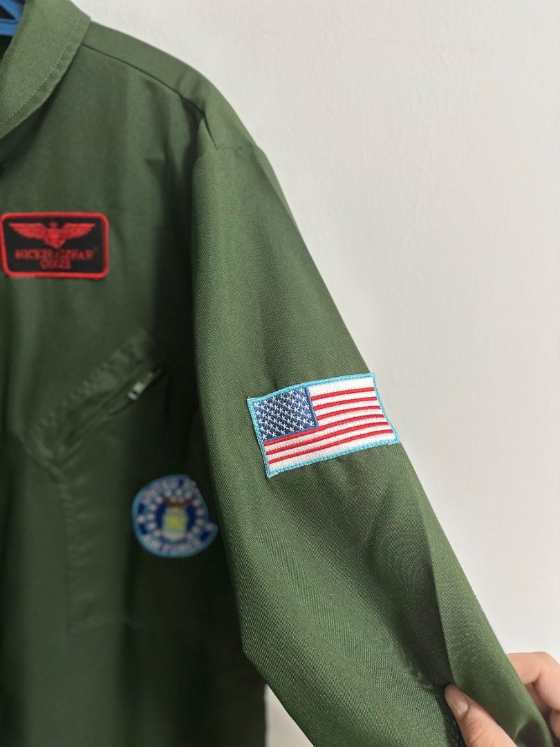 FULL SET -Halloween COS Top Gun: Maverick Cosplay Pilot Uniform Bar ...