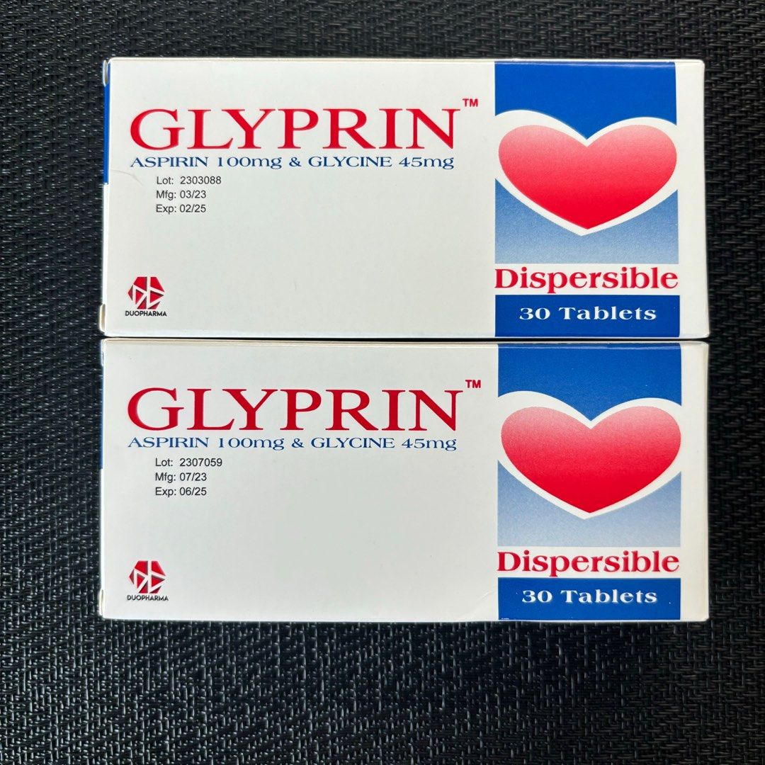 Glyprin Aspirin 100mg & Glycine 45mg on Carousell