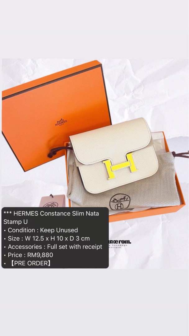 HERMES Constance Slim Nata Stamp U | FIXED PRICE, Luxury, Bags ...