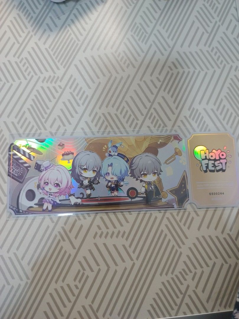 hsr hoyofest holographic ticket - honkai star rail, misha, caelus ...