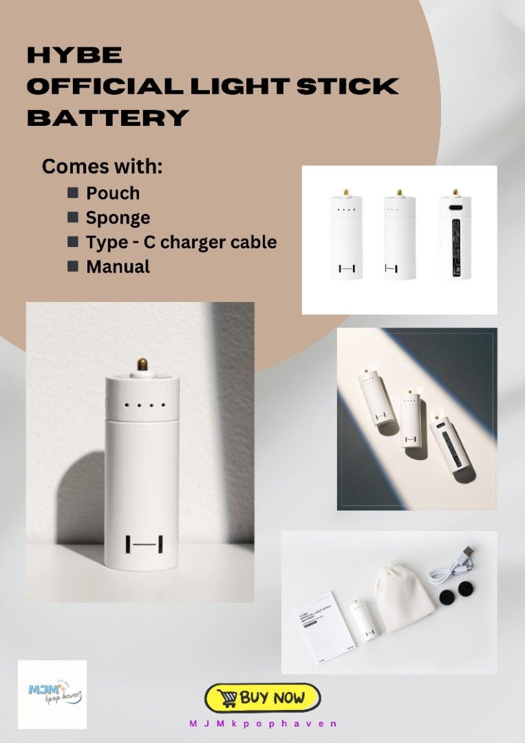 Hybe Light Stick Battery, Hobbies & Toys, Memorabilia & Collectibles, K ...