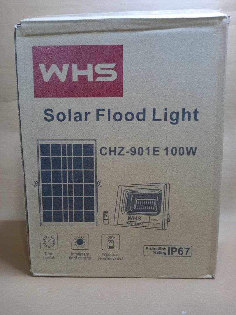 JAFED WHS-CHZ-901E IP67 100W Solar Led Outdoor Flood Light Street Lamp ...