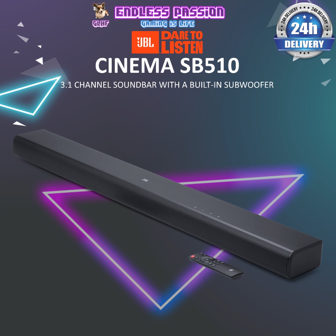 JBL Cinema SB510 3.1 Channel Soundbar with a Built-in Subwoofer, Audio ...