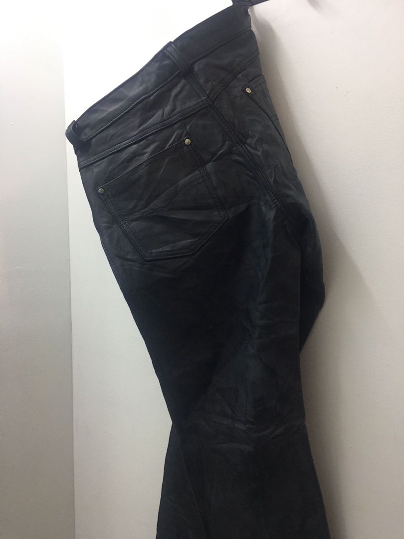 jean kulit penuh hitam made usa, Men's Fashion, Bottoms, Jeans on Carousell