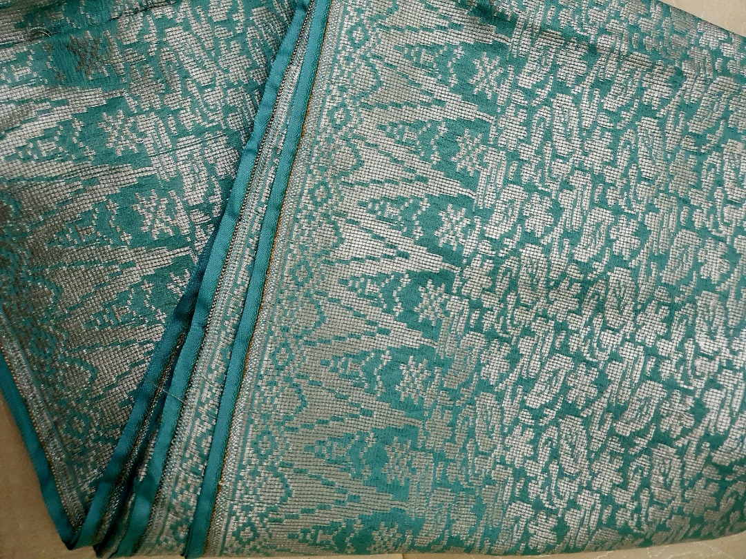 Kain songket DUSTY BLUE, Women's Fashion, Dresses & Sets, Traditional ...