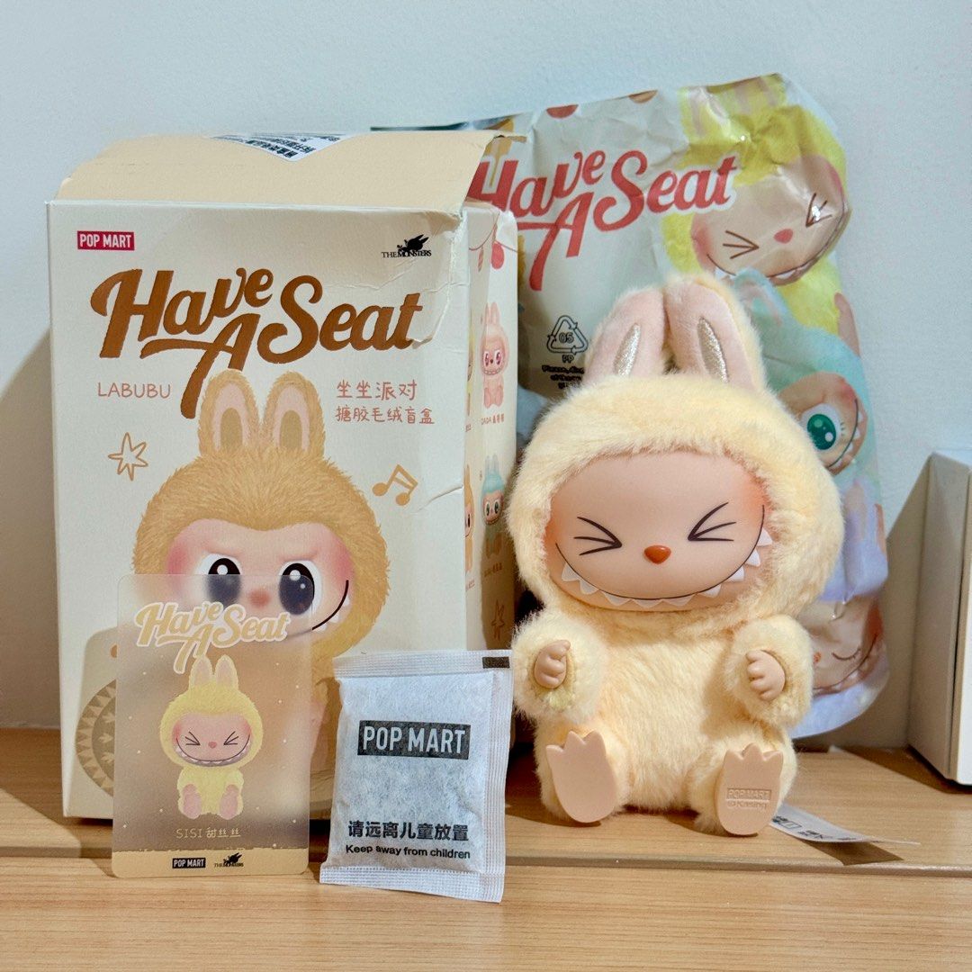 Labubu Have A Seat V2 SISI POPMART Unsealed, Toys & Collectibles ...