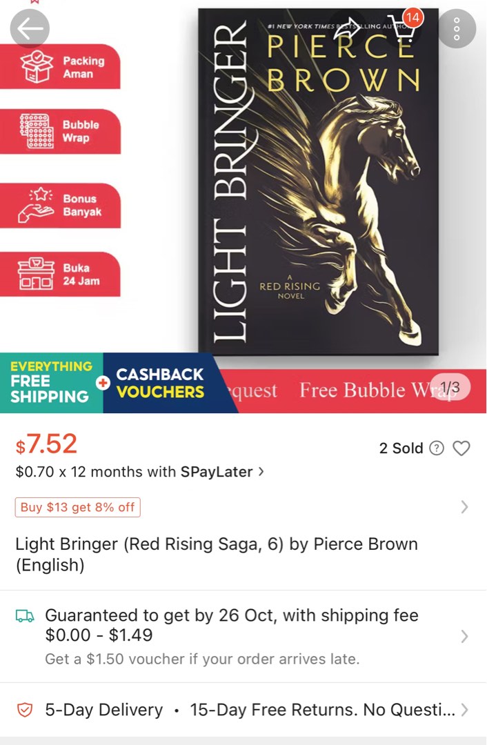 Light Bringer (Red Rising), Hobbies & Toys, Books & Magazines, Fiction ...