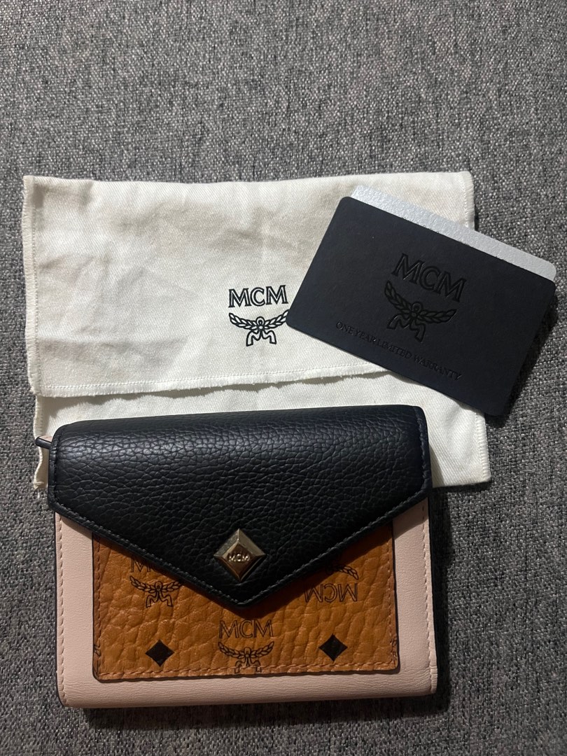MCM Love letter Trifold Wallet, Luxury, Bags & Wallets on Carousell