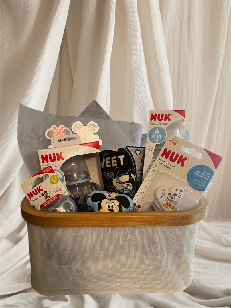 Mickey Mouse Theme - Baby Gift Basket, Food & Drinks, Gift Baskets ...