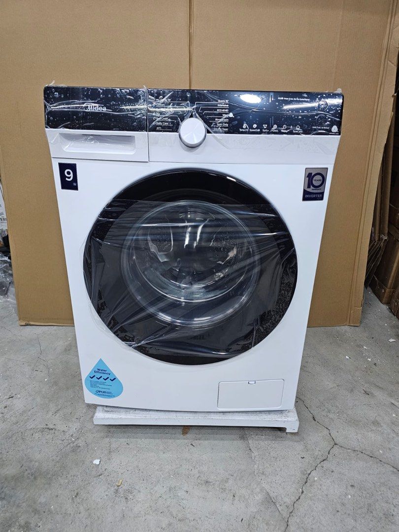 Midea 9kg front load MFK968W, TV & Home Appliances, Washing Machines ...