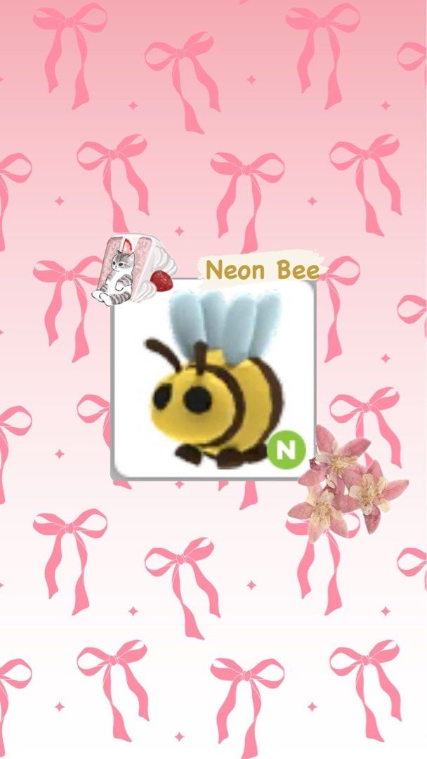 Neon Bee Adopt Me, Video Gaming, Video Games, Others on Carousell