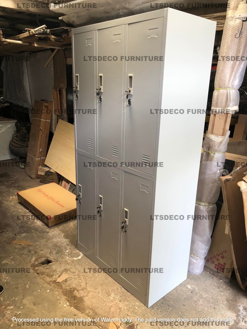 new 6-door steel lockers office partition, Furniture & Home Living ...