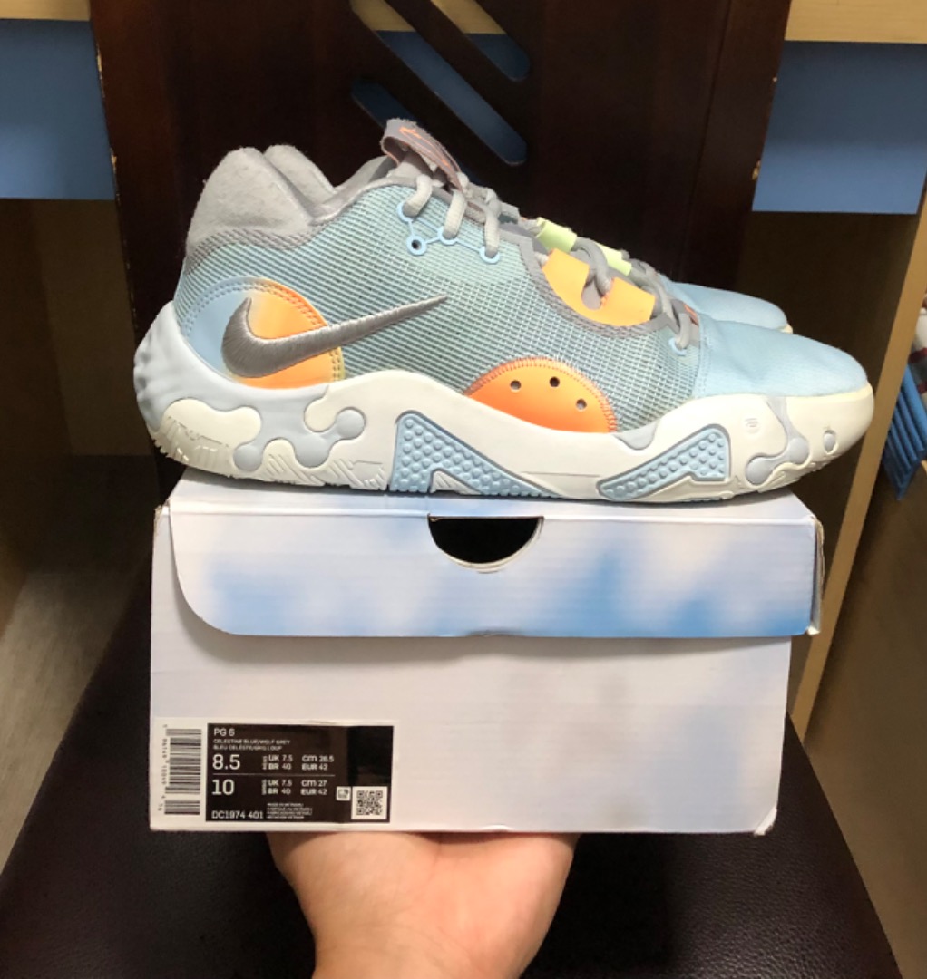Nike PG 6 Blue Peach Cream US8.5 pg6 kobe kyrie, 男裝, 鞋, 波鞋 - Carousell