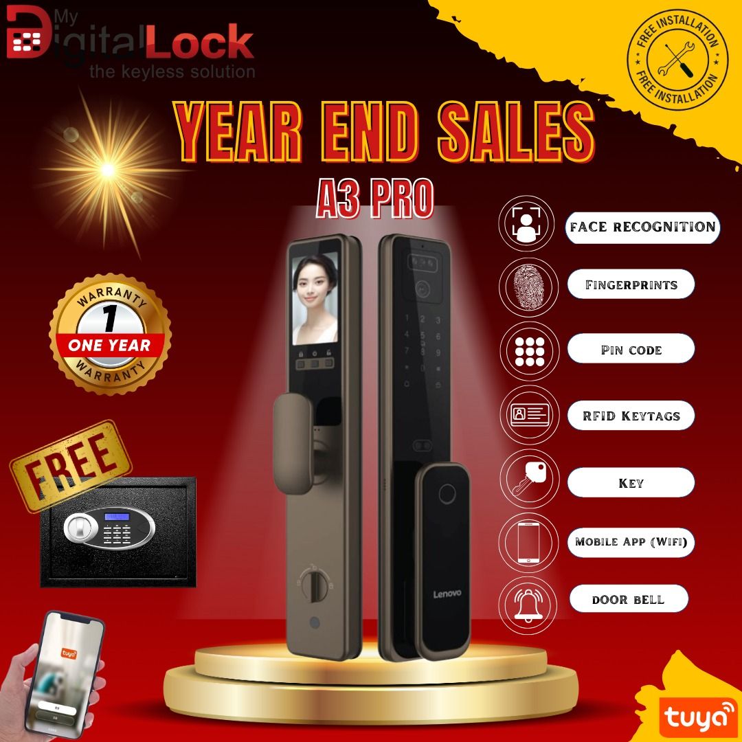 [OFFICIAL STORE] HDB Gate & Door A3 FACIAL RECOGNITION & Door Camera ...