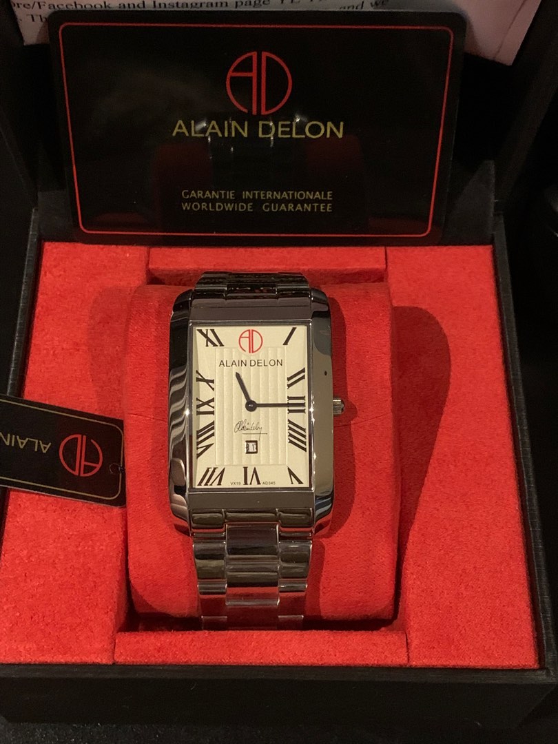 Original ALAIN DELON Square Watch, Men's Fashion, Watches & Accessories ...