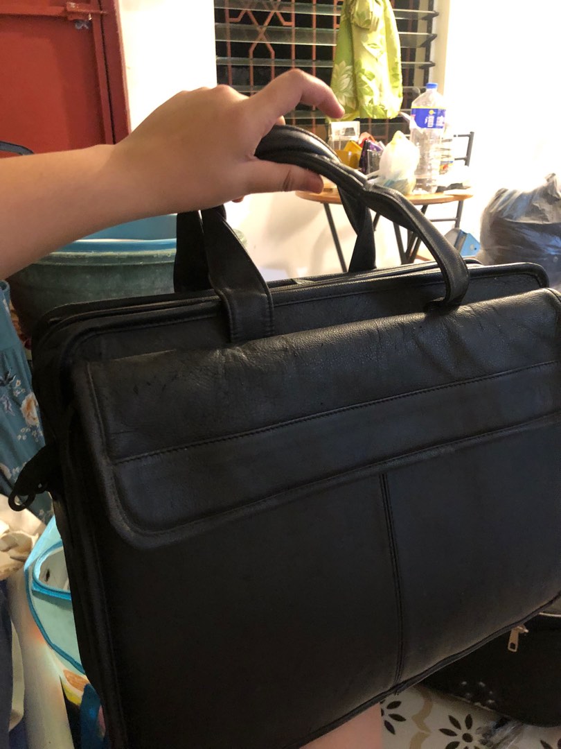 ORIGINAL DELL LEATHER BRIEFCASE COMPUTER LAPTOP BAG, Men's Fashion ...