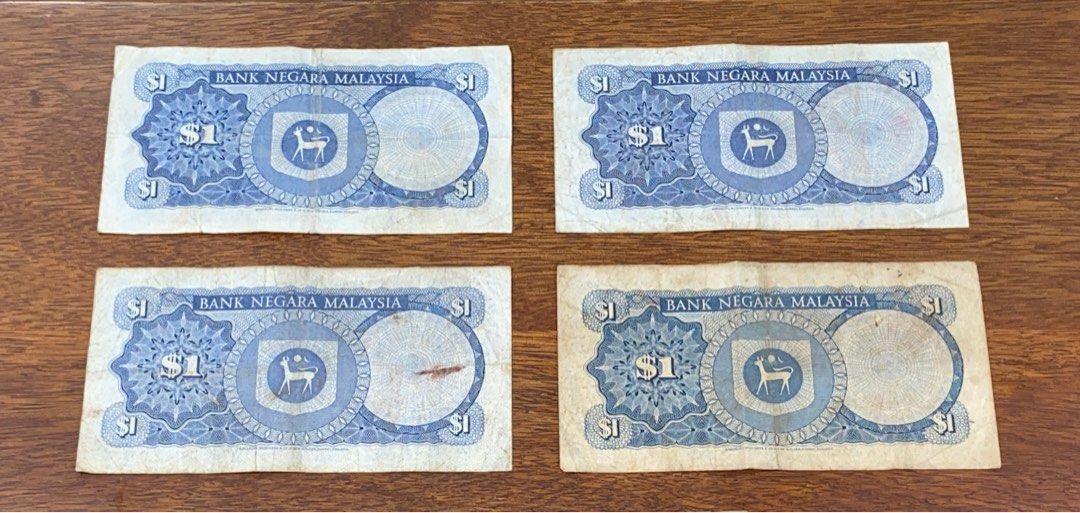RM 1 Satu Ringgit Duit Wang Lama Malaysia RM1 Old Bank Note Wang Kertas ...