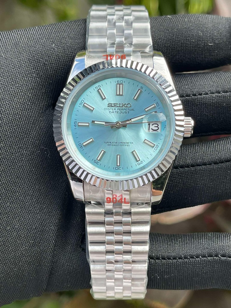 Seiko MOD Oyster Perpetual (tiffany blue dial), Luxury, Watches on ...