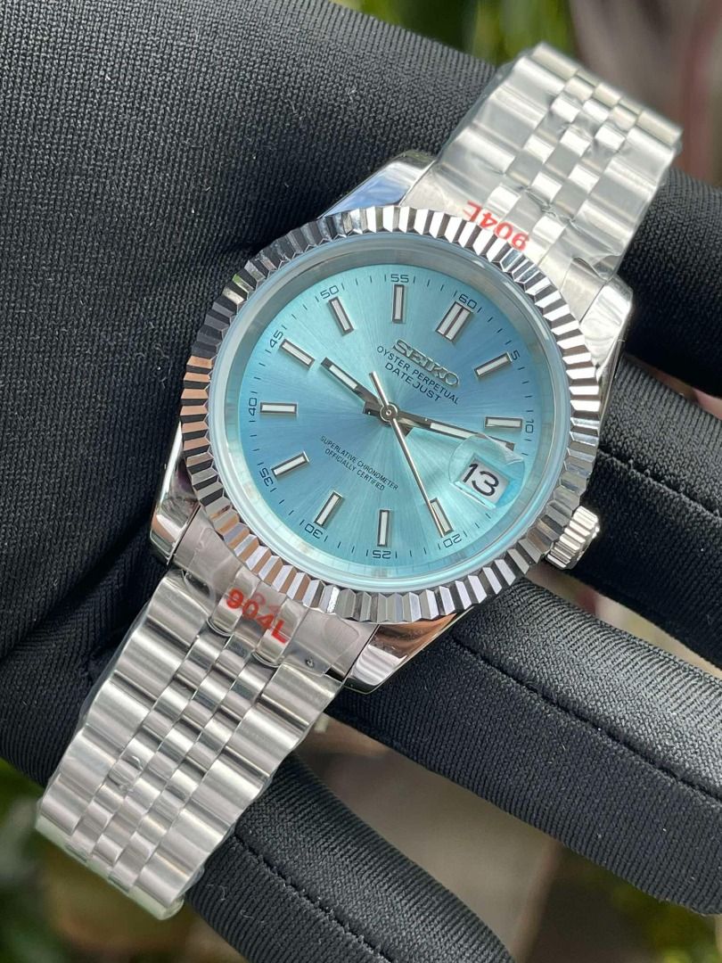 Seiko MOD Oyster Perpetual (tiffany blue dial), Luxury, Watches on ...