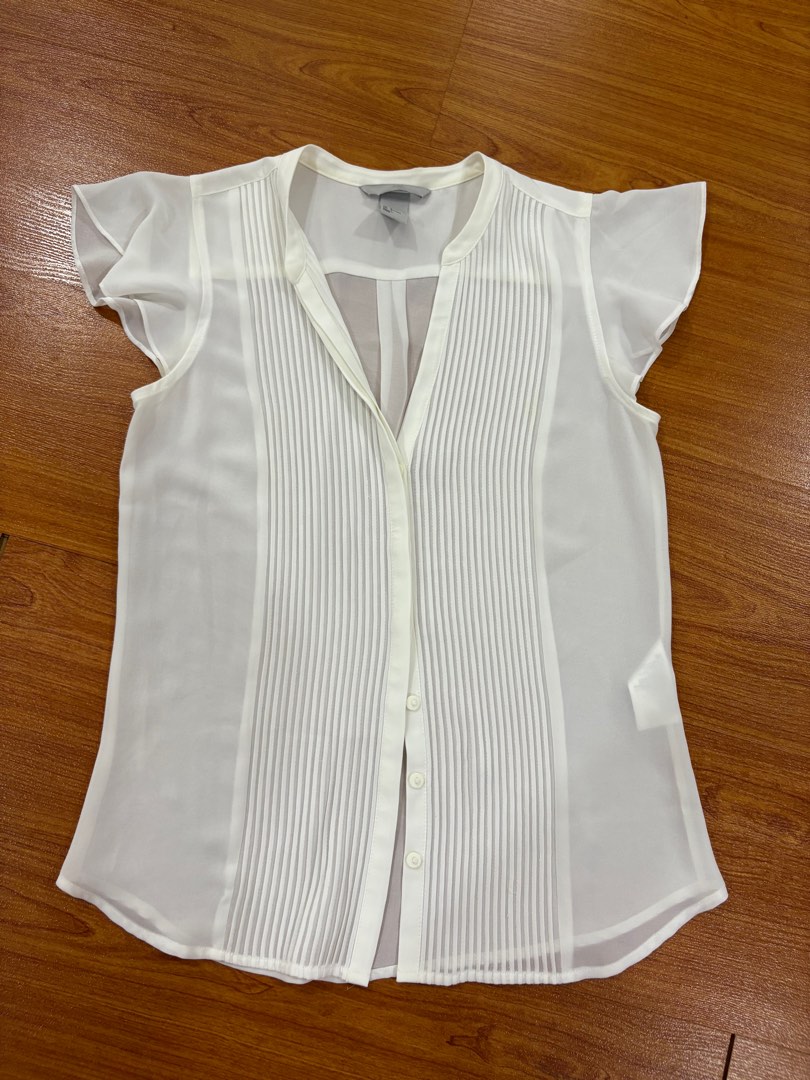 Siren office core mesh white top, Women's Fashion, Tops, Sleeveless on ...