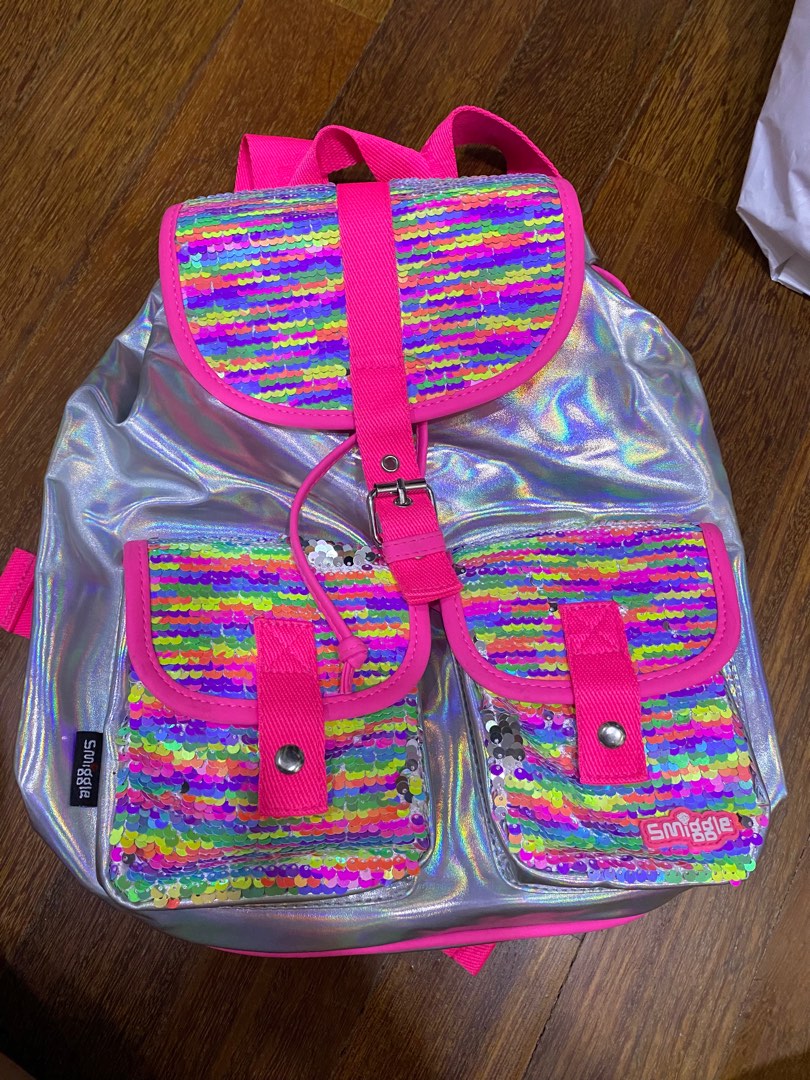 Smiggle Ruby Reversible Sequin Backpack, Women's Fashion, Bags & Wallets, Backpacks on Carousell