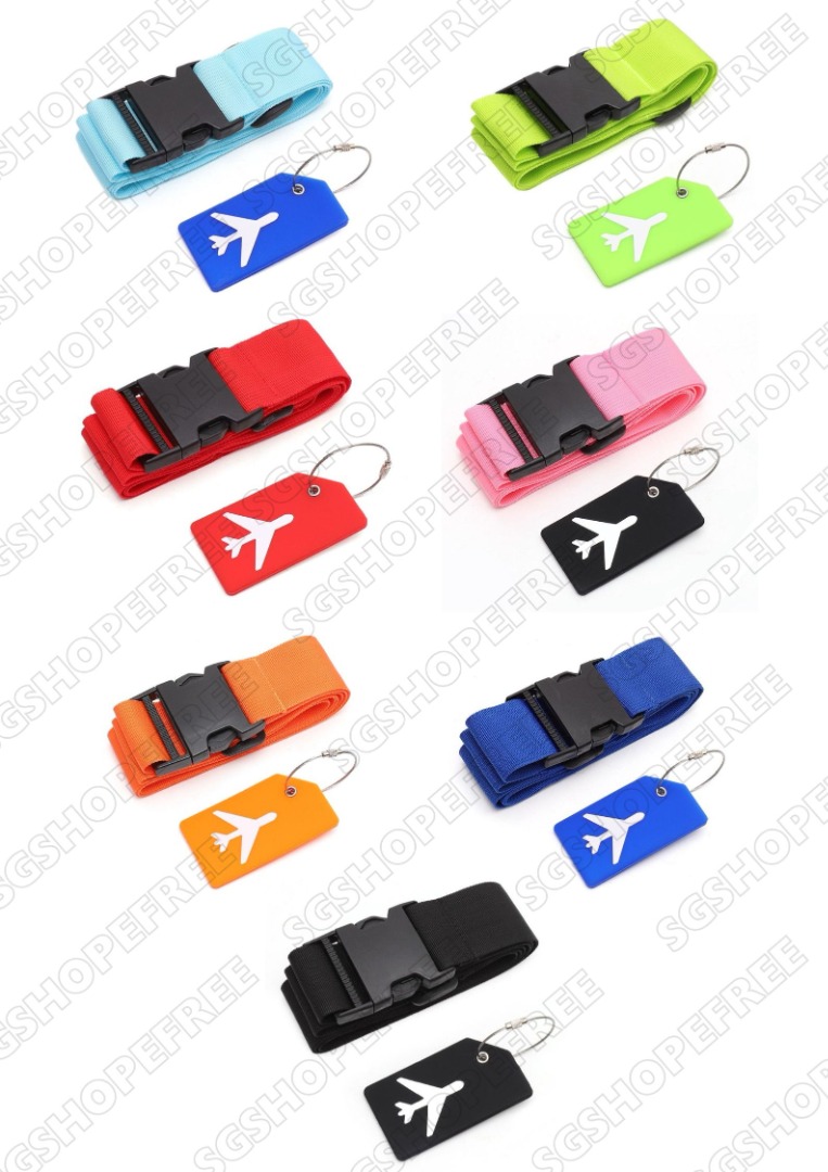Suitcase Luggage Packing Adjustable Binding Fixed Belt Buckle With Tag ...