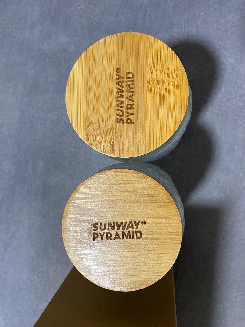 Sunway Pyramid Limited Edition Glass Storage Jars (Set of 2), Furniture ...