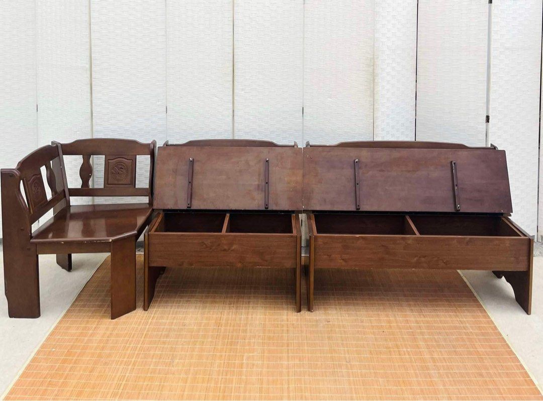 Wooden Sofa Bench / Sala Set, Furniture & Home Living, Furniture, Sofas ...