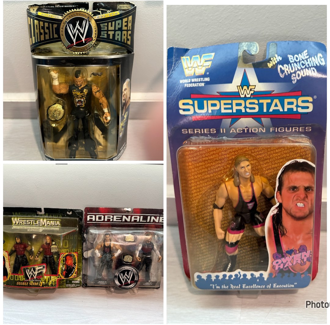 Wwe Mattel Jakks Old school wrestling collectors Wrestlemania Jeff Matt Hardy Boys Adrenaline ...