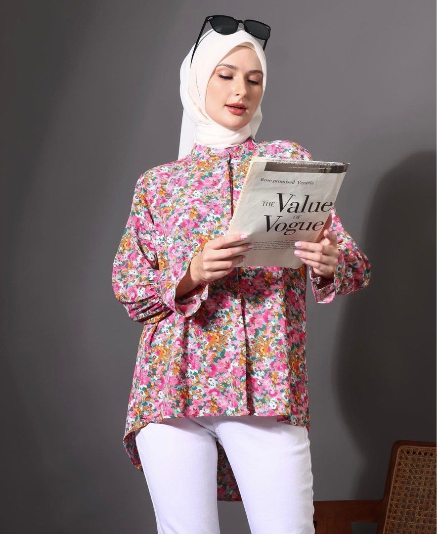 Zehra modest wear blouse, Women's Fashion, Tops, Blouses on Carousell