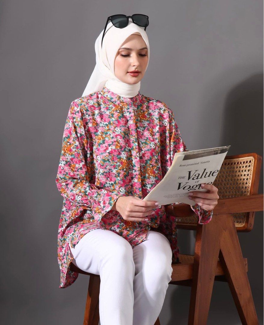 Zehra modest wear blouse, Women's Fashion, Tops, Blouses on Carousell