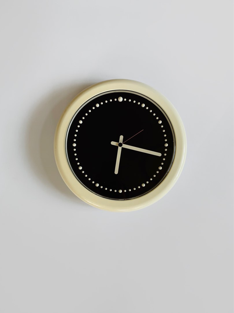 80s vintage rare panda dial ”Zero" wall clock by Raul Barbieri ...
