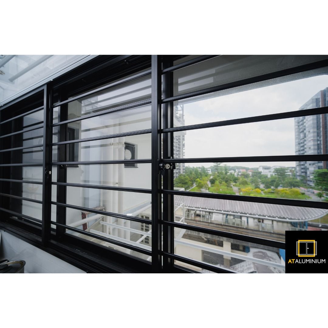 [ 2024 END YEAR PROMO ] Service Yard Sliding Windows with Grilles, Home ...