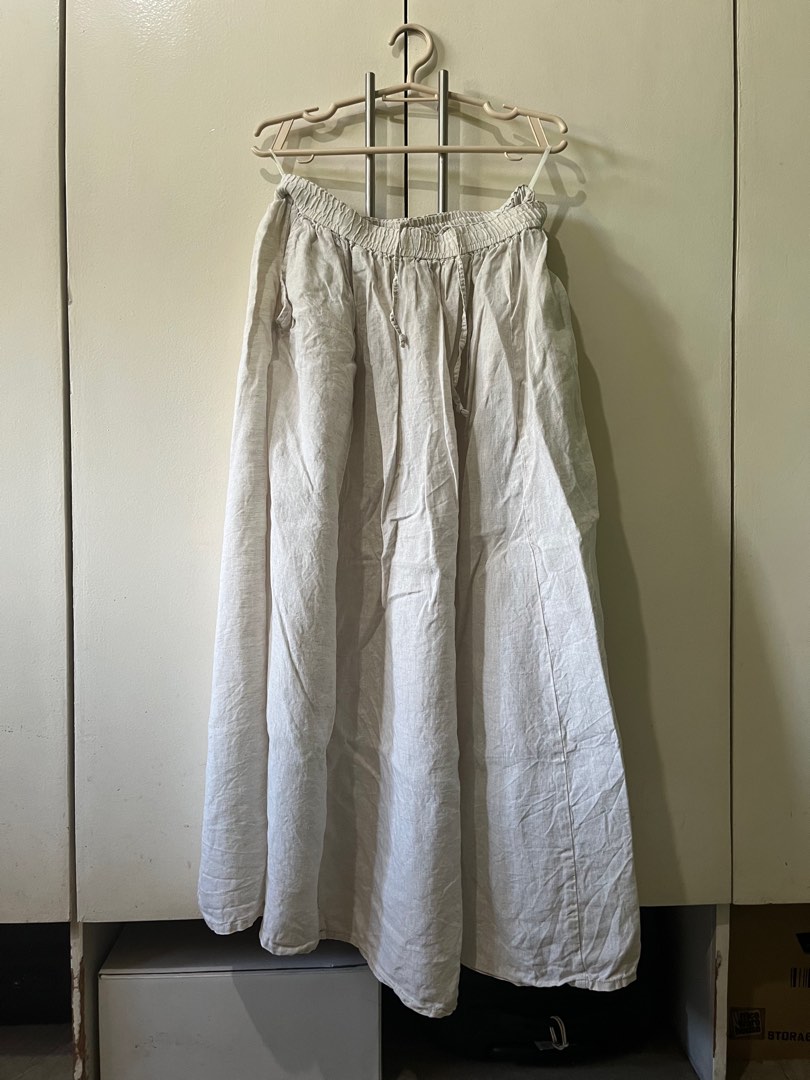 Authentic MUJI 100% LINEN MAXI SKIRT, Women's Fashion, Bottoms, Skirts on Carousell