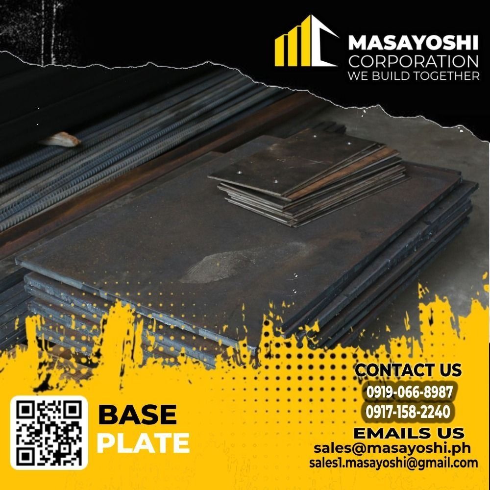 Base Plate 10mm x 50mm x 346mm, Anchor Bolt, Stiffener, Deformed Bar ...