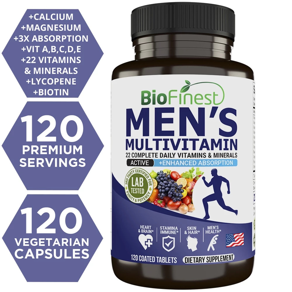 Biofinest Men’s Multivitamin Multimineral Supplement Vitamins A B C E D ...