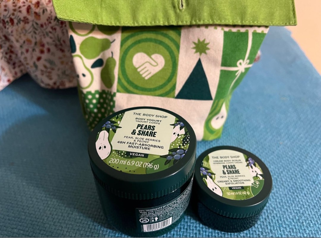 Body Shop set body yogurt,cream body scrub, 美容＆個人護理, 沐浴＆身體護理, 沐浴及身體護理 ...