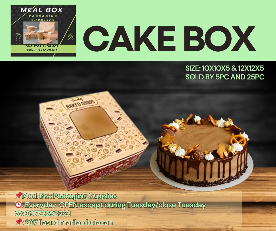 BROWN CAKE BOX, Food & Drinks, Packaged & Instant Food on Carousell