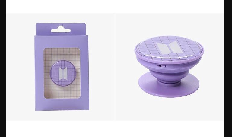 BTS POPSOCKET - LOGO VERSION 1 - PURPLE, Hobbies & Toys, Memorabilia ...