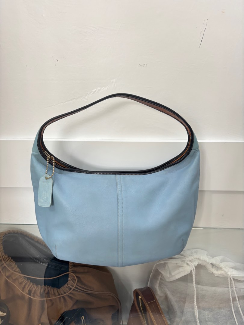 Coach Ergo Hobo Leather Blue, Luxury, Bags & Wallets on Carousell