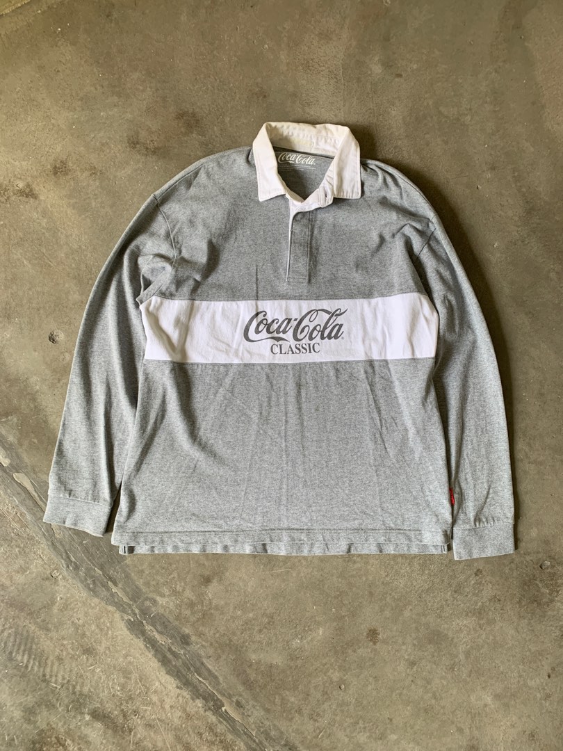 coca cola rugby shirt, Men's Fashion, Tops & Sets, Tshirts & Polo ...